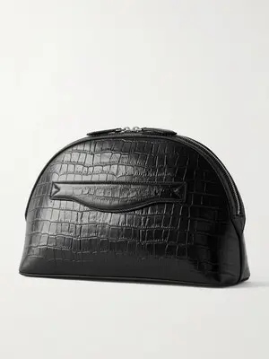A.emery Halloran Croc-effect Leather Clutch