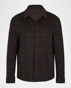 Vince Plaid Wool-Blend Shirt Jacket - 302dms-dar