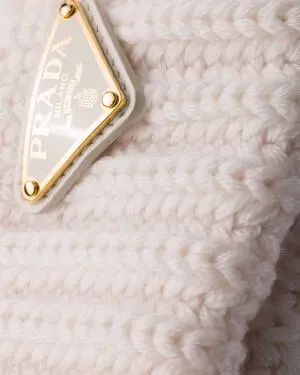 Prada Wool Beanie - Neutral