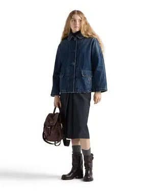 Prada Washed Denim Blouson Jacket