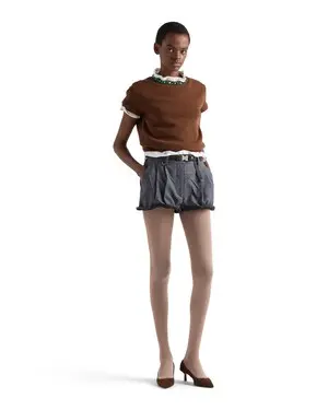 Prada Wool And Cashmere Crew-neck Sweater - Brown