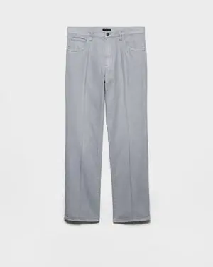 Prada Five-pocket Garment-dyed Jeans - Gray