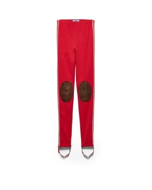 Prada Fleece Leggings - Red