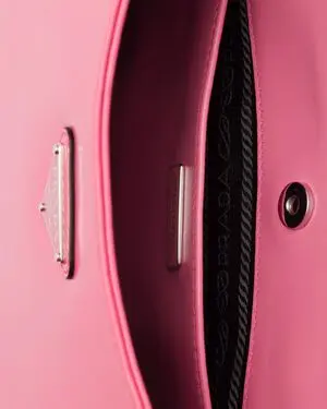 Prada Cleo Brushed Leather Shoulder Bag - Pink