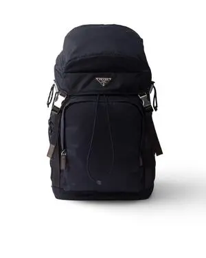 Prada Speedrock Re-Nylon And Leather Backpack Blue