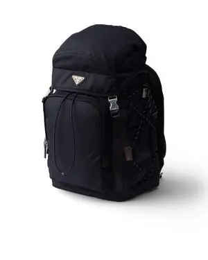 Prada Speedrock Re-nylon And Leather Backpack - Blue