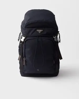 Prada Speedrock Re-Nylon And Leather Backpack Navy