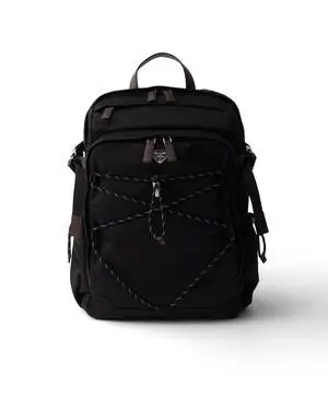 Prada Re-nylon And Leather Backpack - Black