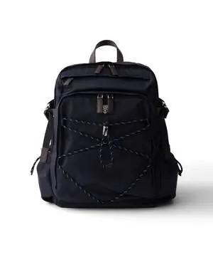Prada Re-nylon And Leather Backpack - Blue
