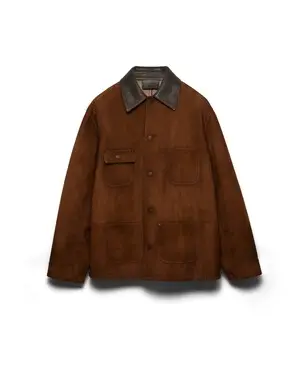 Prada Suede Caban Jacket - Brown