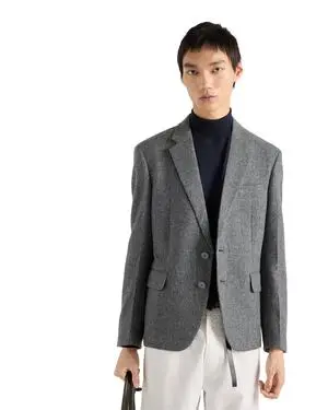 Prada Single-breasted Wool Jacket - Grey