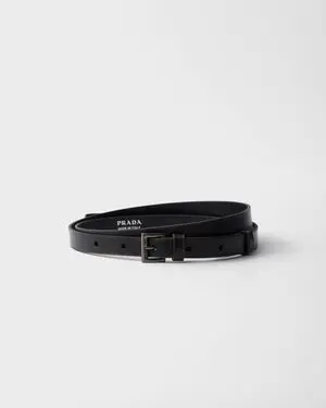 Prada Leather Belt - Black/tan