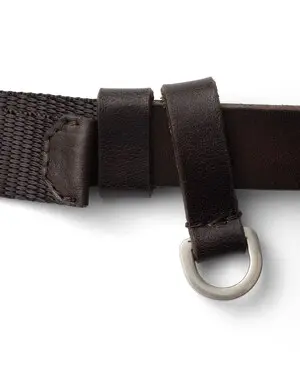 Prada Leather And Woven Nylon Tape Belt