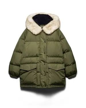 Prada Re-nylon Down Jacket - Green