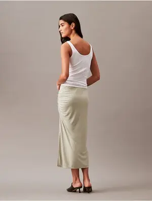 Calvin Klein Refined Jersey Midi Skirt