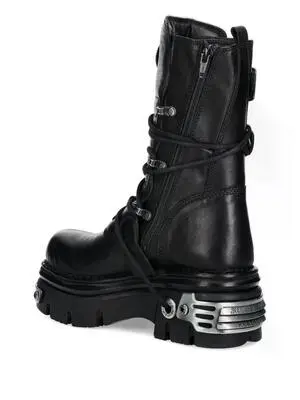 NEW ROCK 70mm Leather Platform Boots