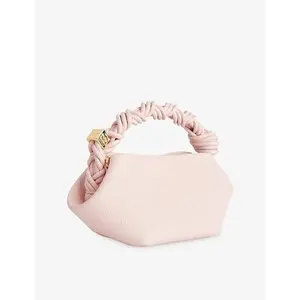 GANNI Grained-leather Top-handle Bag - Chalk Pink