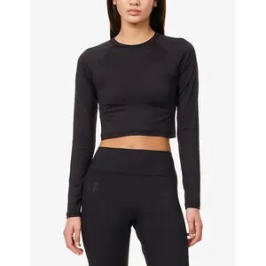 On Studio Cropped Stretch-jersey Top
