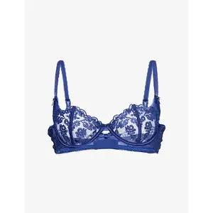 Lounge Attract Balcony Lace Bra - Dark Blue