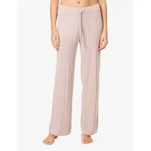 Barefoot Dreams Cable Knit Trousers - Teaberry