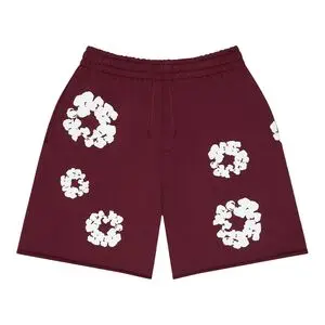 DENIM TEARS Cotton Wreath Sweatshorts - Red