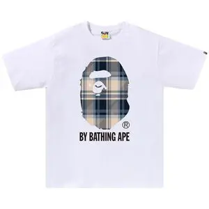 A BATHING APE Check Bathing Ape Tee - White