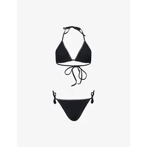 Hunza G Gina Swarovski® Bikini Set - Black/dtm