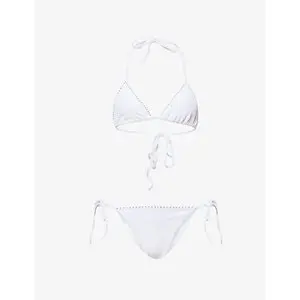 Hunza G Gina Swarovski® Bikini Set - White/dtm