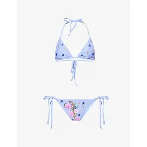 OCEANUS Hand-beaded Bikini Set - Lilac