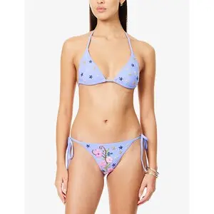 OCEANUS Coral Star Hand-beaded Bikini Set