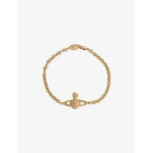 VIVIENNE WESTWOOD Mini Bas Relief Chain Bracelet - Gold Lght Clrdo Tpz