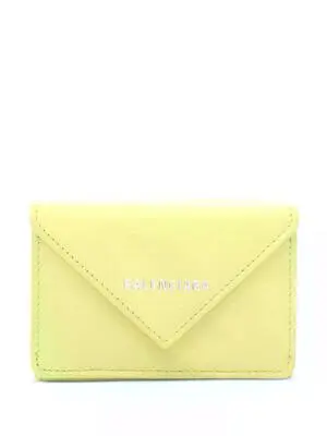 Balenciaga 2010-2025 Mini Calfskin Paper Wallet Small Wallets - Yellow