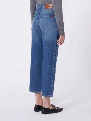 Max Mara Embroidered Denim Straight Leg Jeans