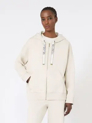 Max Mara Technical Cotton Jersey Sweatshirt - Ecru