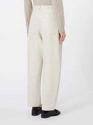 Max Mara Coated Fabric Barrel-leg Trousers