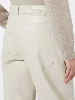 Max Mara Coated Fabric Barrel-leg Trousers