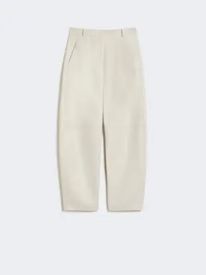 Max Mara Coated Fabric Barrel-leg Trousers