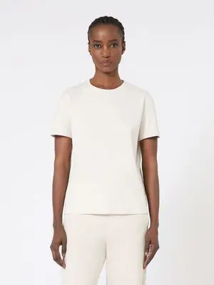 Max Mara Embroidered Jersey T-shirt - Sand