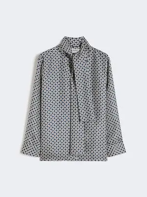 Max Mara Printed Silk Twill Shirt