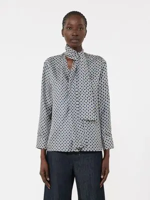 Max Mara Printed Silk Twill Shirt