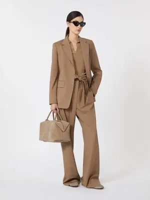 Max Mara Stretch Wool Cloth Trousers