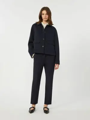 Max Mara Stretch Wool Cigarette Trousers