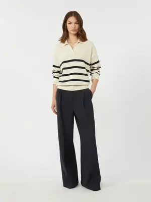 Max Mara Relaxed-fit Polo Sweater - Navy