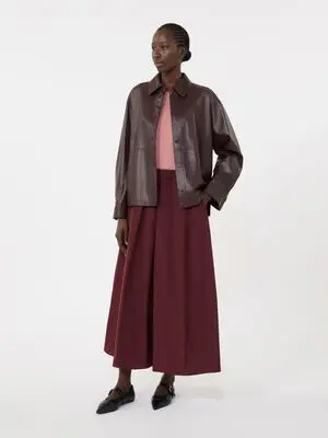 Max Mara Nappa Leather Shirt Jacket