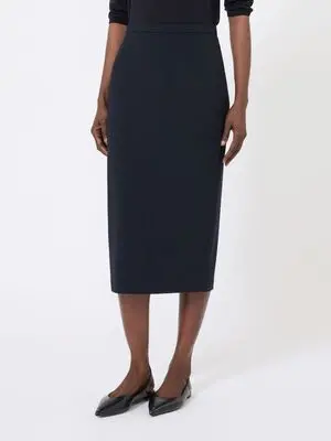 Max Mara Woollen Cloth Pencil Midi Skirt