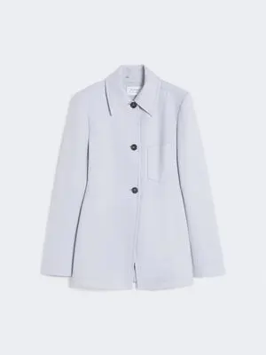 Max Mara Fitted Gabardine Shirt Jacket - Medium Grey