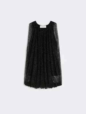 Max Mara Mesh Top With Crystals - Black