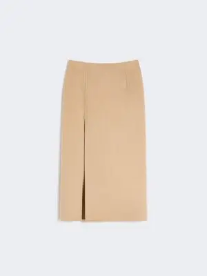 Max Mara Long Double-faced Wool Skirt