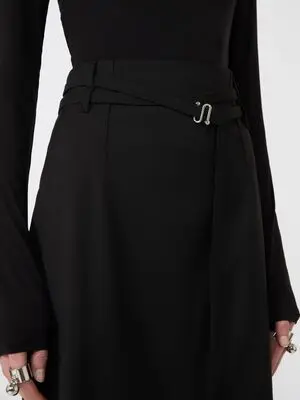Max Mara Long Wool Skirt With Belt