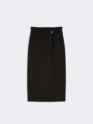 Max Mara Long Wool Skirt With Belt